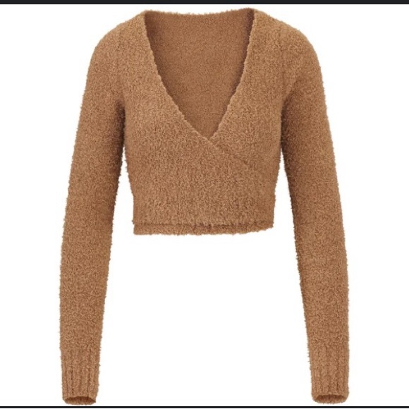 SKIMS | Tops | Skims Cozy Knit Wrap Top | Poshmark